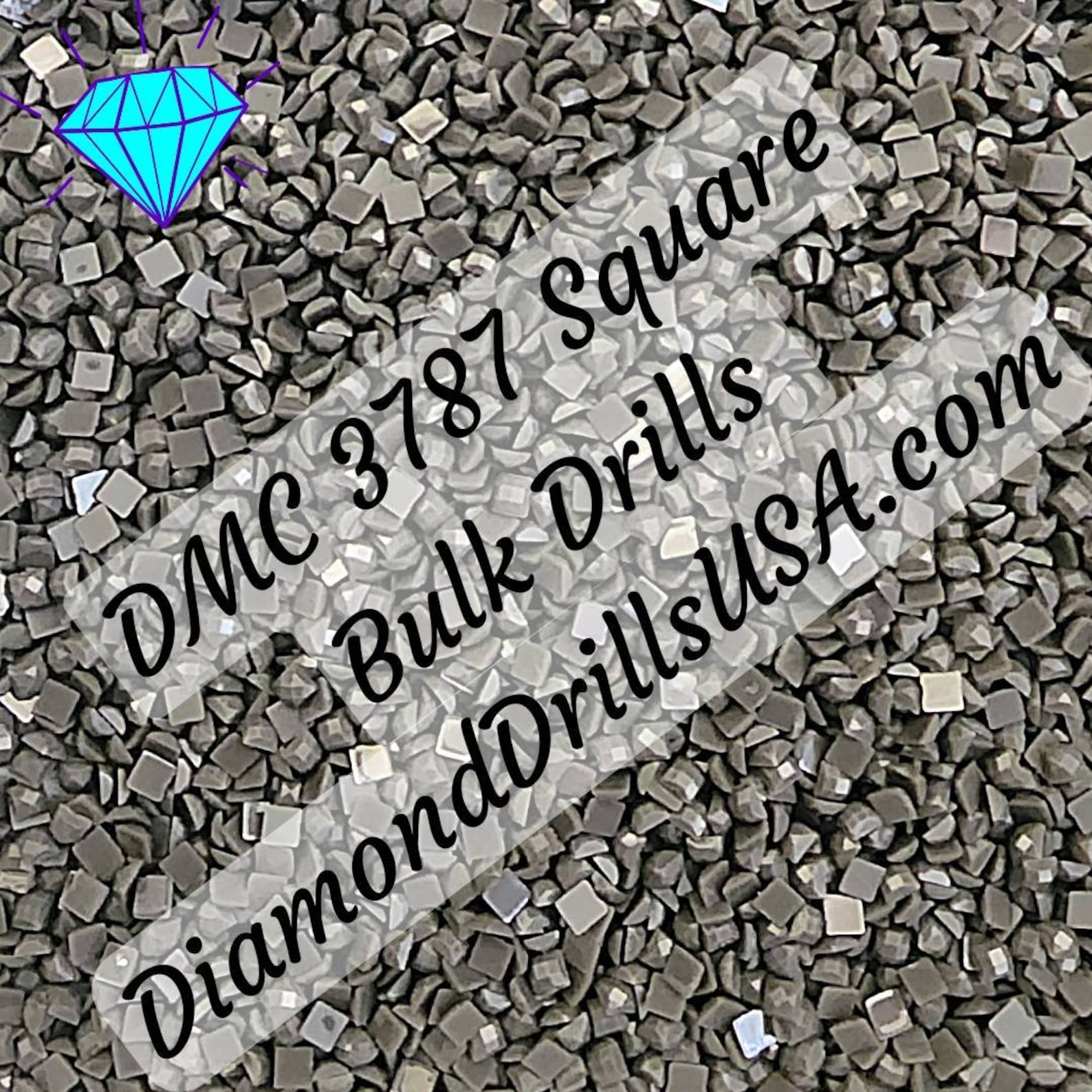 DMC 3787 SQUARE 5D Diamond Painting Drills Beads DMC 3787 Dark - Etsy