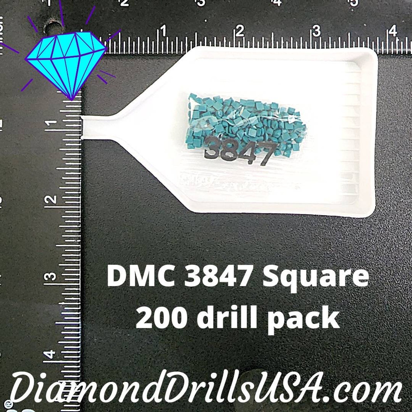 DMC 3847 SQUARE 5D Diamond Painting Drills Beads DMC 3847 Dark - Etsy