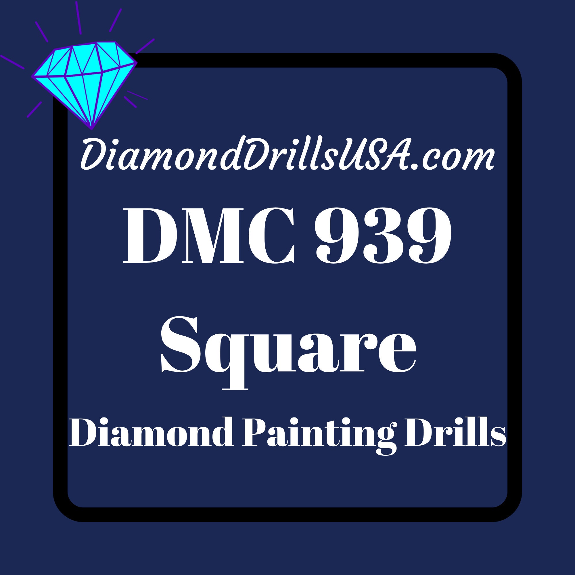 DMC 939 SQUARE 5D Diamond Painting Drills Beads DMC 939 Very - Etsy