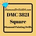 DMC 3821 SQUARE 5D Diamond Painting Drills Beads DMC 3821 Straw Yellow ...