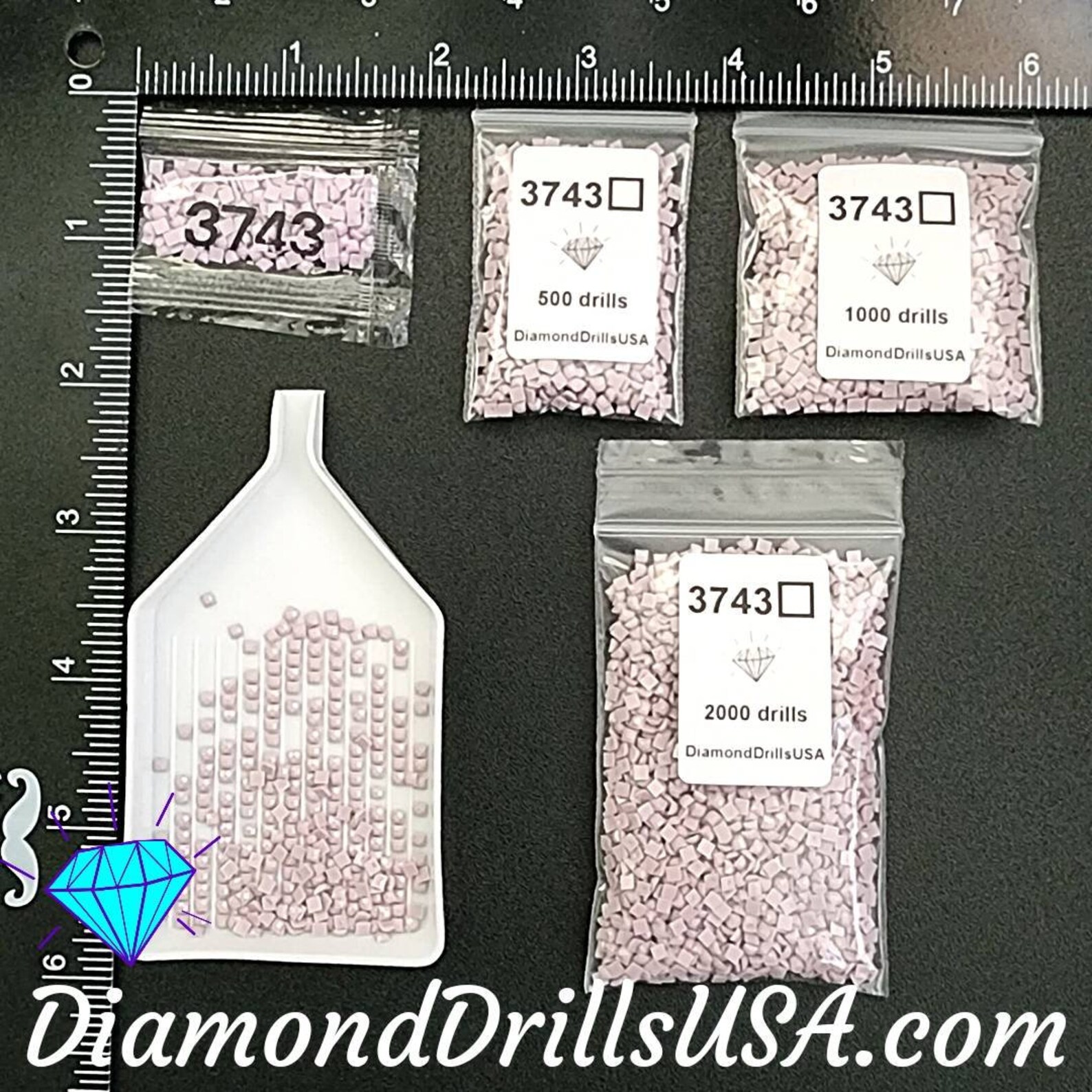 DMC 3743 SQUARE 5D Diamond Painting Drills Beads DMC 3743 Very - Etsy