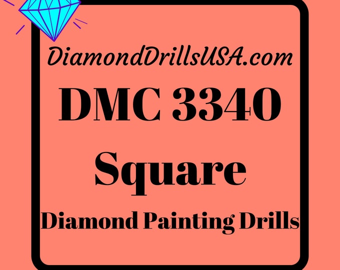 DMC 3340 SQUARE 5D Diamond Painting Drills Beads DMC 3340 Medium ...