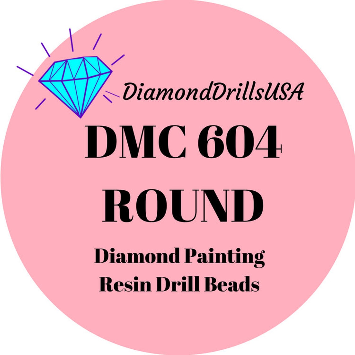 DMC 604 ROUND 5D Diamond Painting Drills Beads DMC 604 Light | Etsy