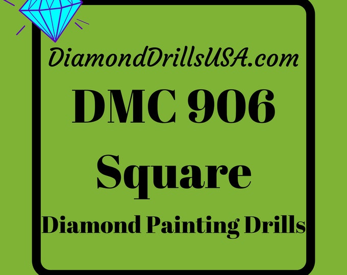 DMC 906 SQUARE 5D Diamond Painting Drills Beads DMC 906 Medium Parrot ...