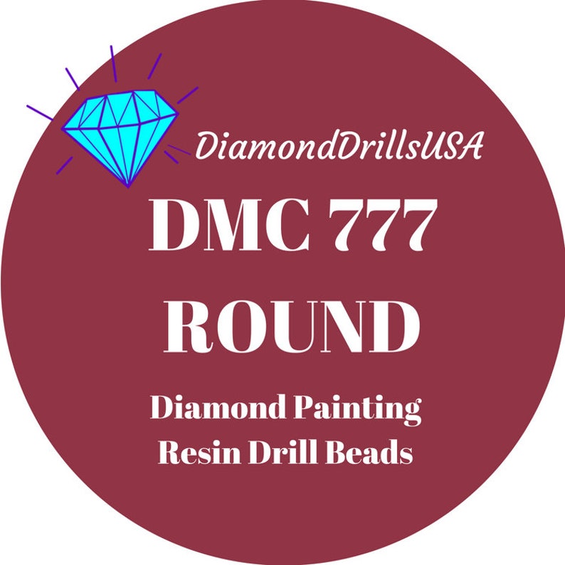 DMC 777 ROUND 5D Diamond Painting Drills Beads DMC 777 Very | Etsy