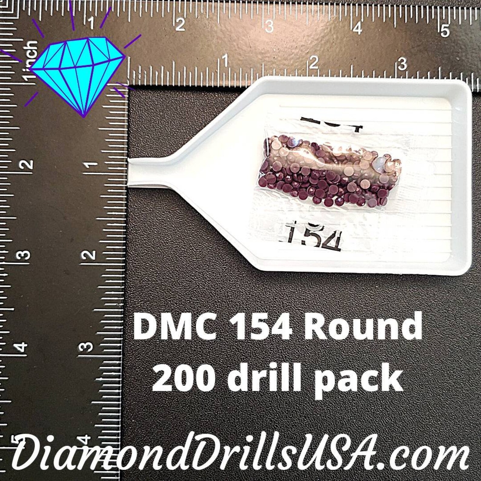 DMC 154 ROUND 5D Diamond Painting Drills Beads DMC 154 Very - Etsy