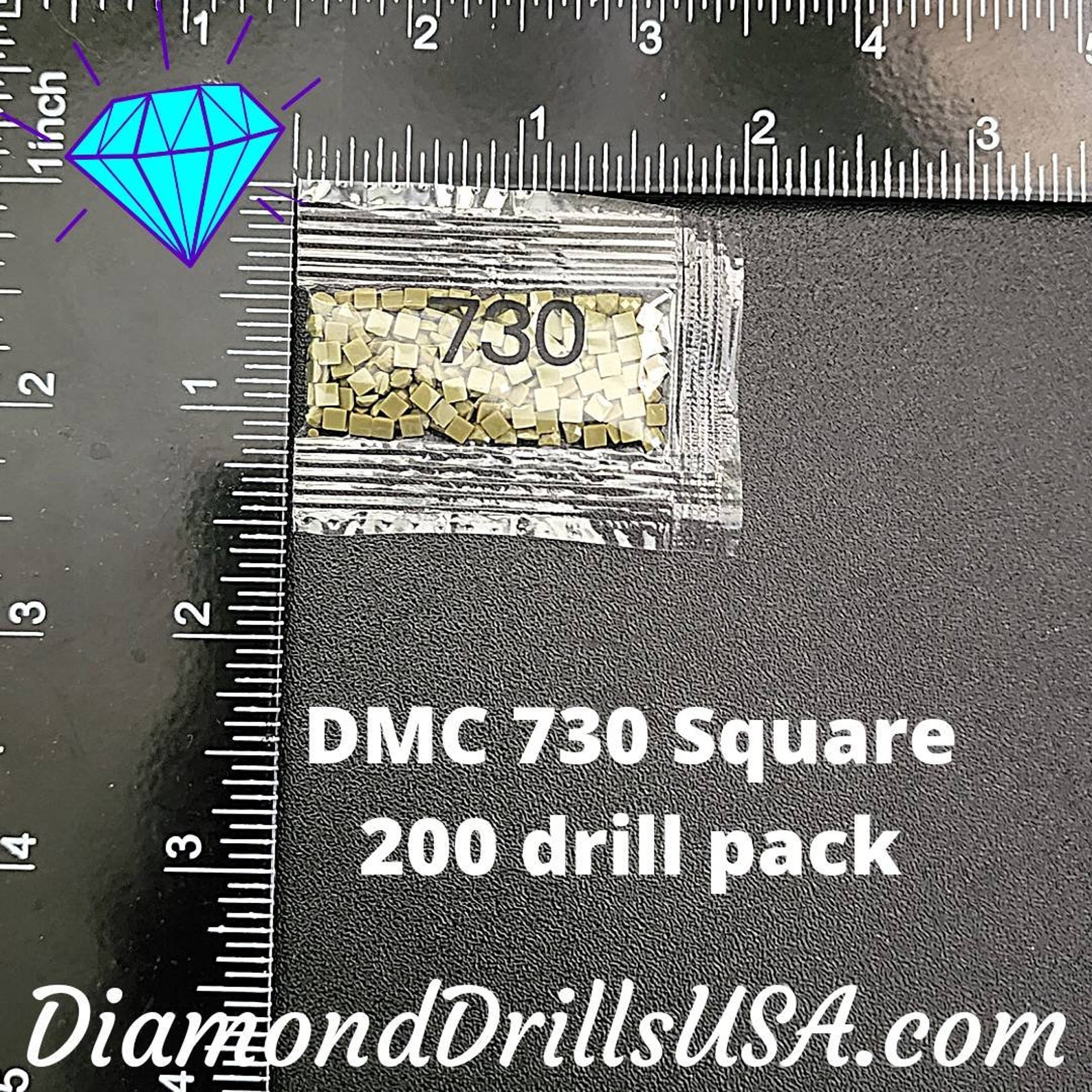 DMC 730 SQUARE 5D Diamond Painting Drills Beads DMC 730 Very - Etsy