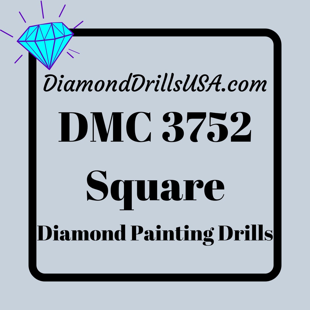 DMC 3752 SQUARE 5D Diamond Painting Drills Beads DMC 3752 Very Light ...