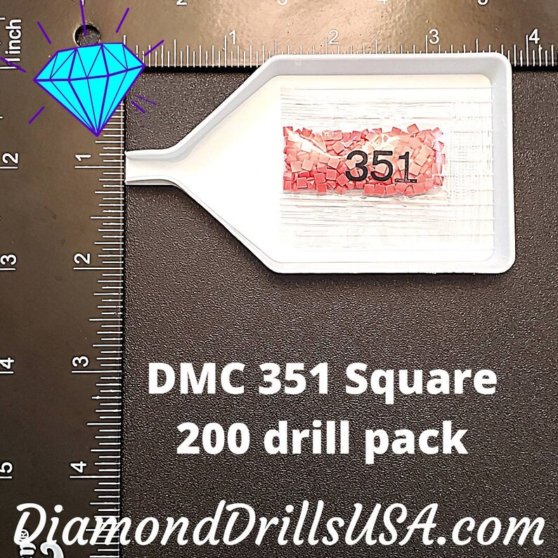 DMC 351 SQUARE 5D Diamond Painting Drills Beads DMC 351 Coral - Etsy