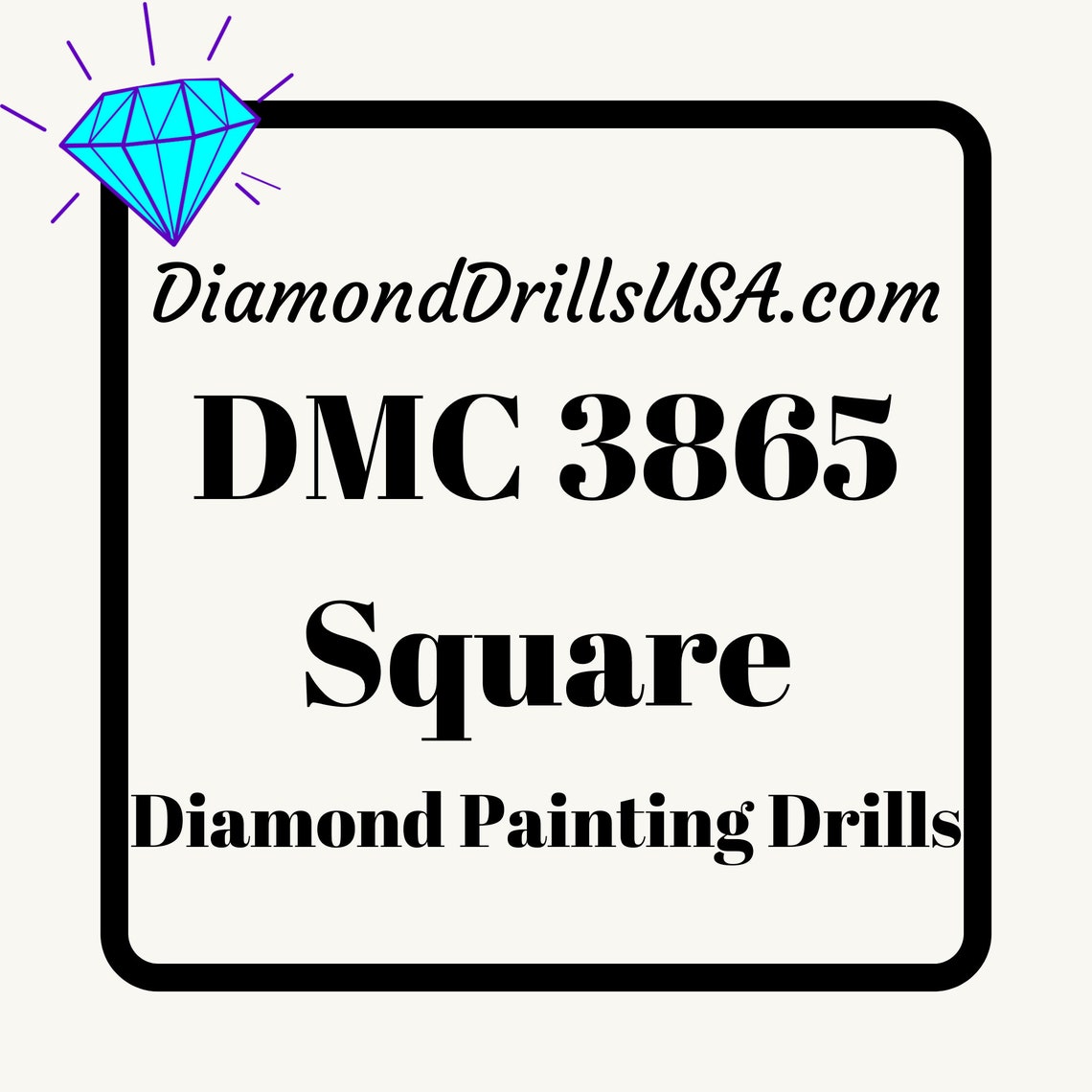 DMC 3865 SQUARE 5D Diamond Painting Drills Beads DMC 3865 | Etsy