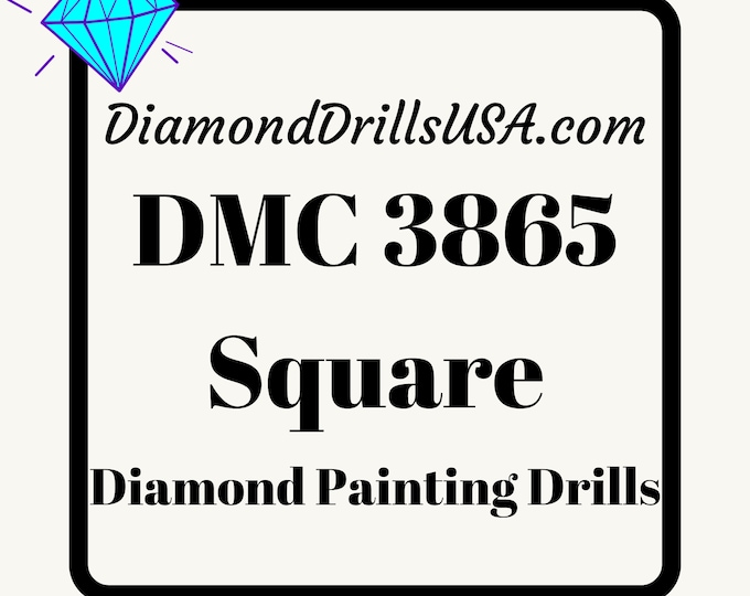 DMC 3865 SQUARE 5D Diamond Painting Drills Beads DMC 3865 Winter White ...