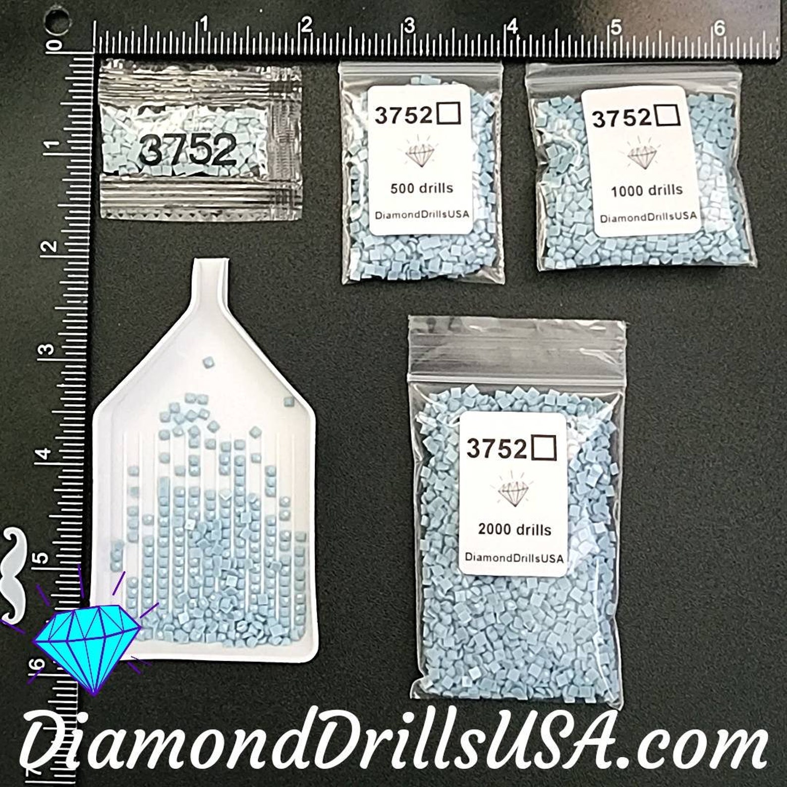 DMC 3752 SQUARE 5D Diamond Painting Drills Beads DMC 3752 Very - Etsy