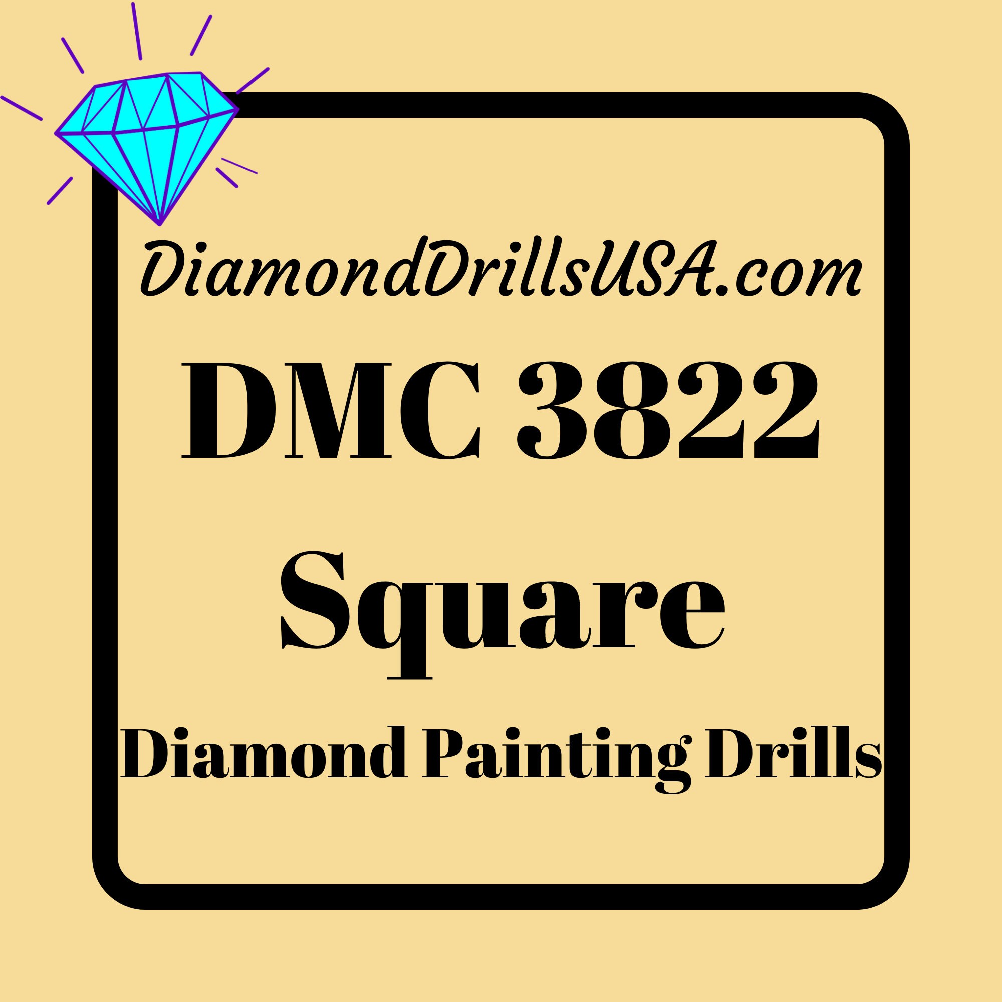 DMC 3822 SQUARE 5D Diamond Painting Drills Beads DMC 3822 | Etsy