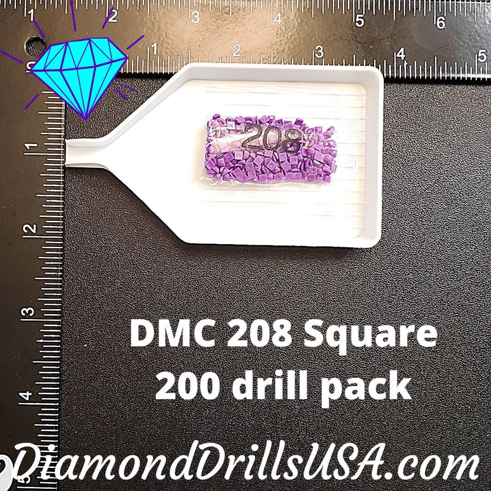 DMC 208 SQUARE 5D Diamond Painting Drills Beads DMC 208 Very - Etsy