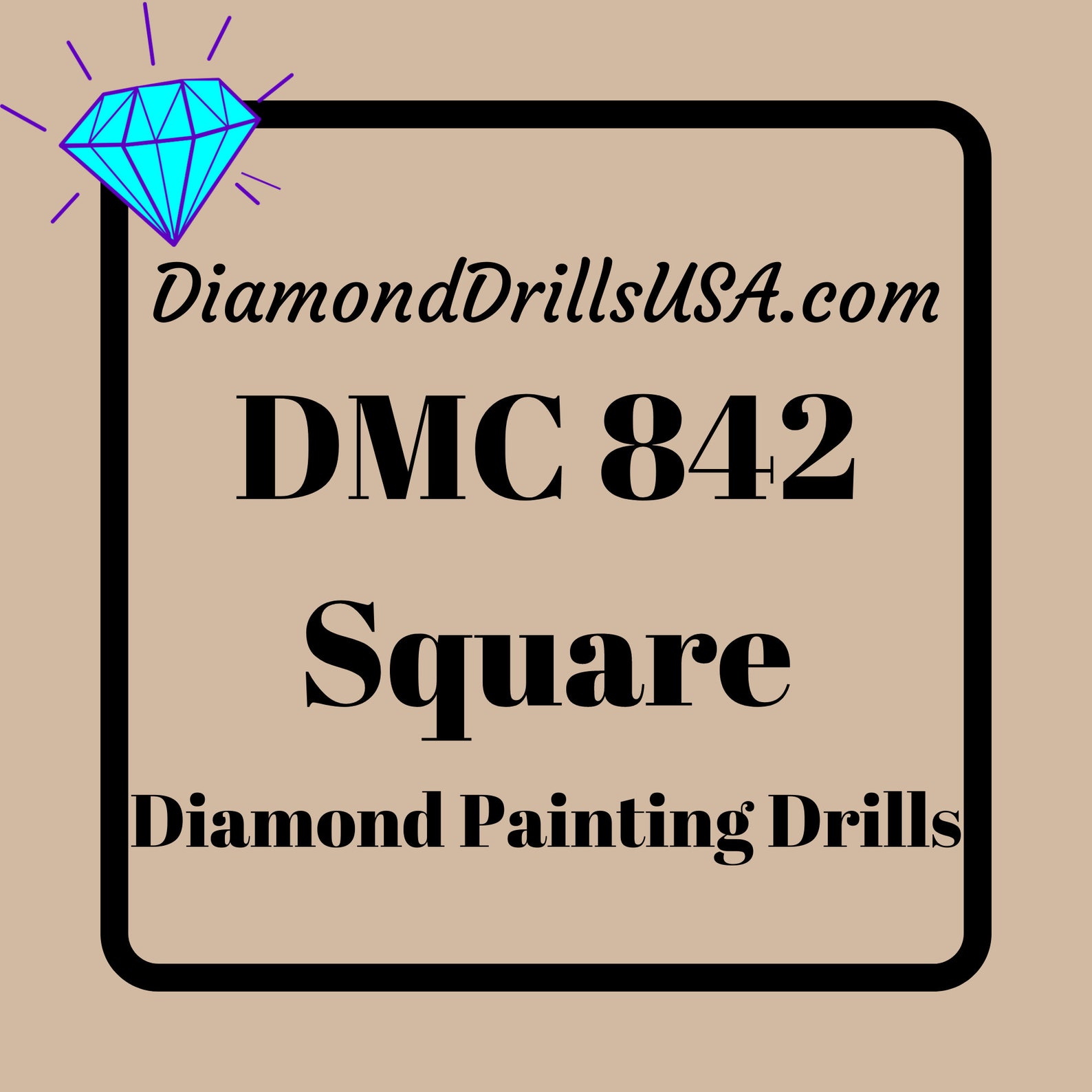 DMC 842 SQUARE 5D Diamond Painting Drills Beads DMC 842 Very - Etsy