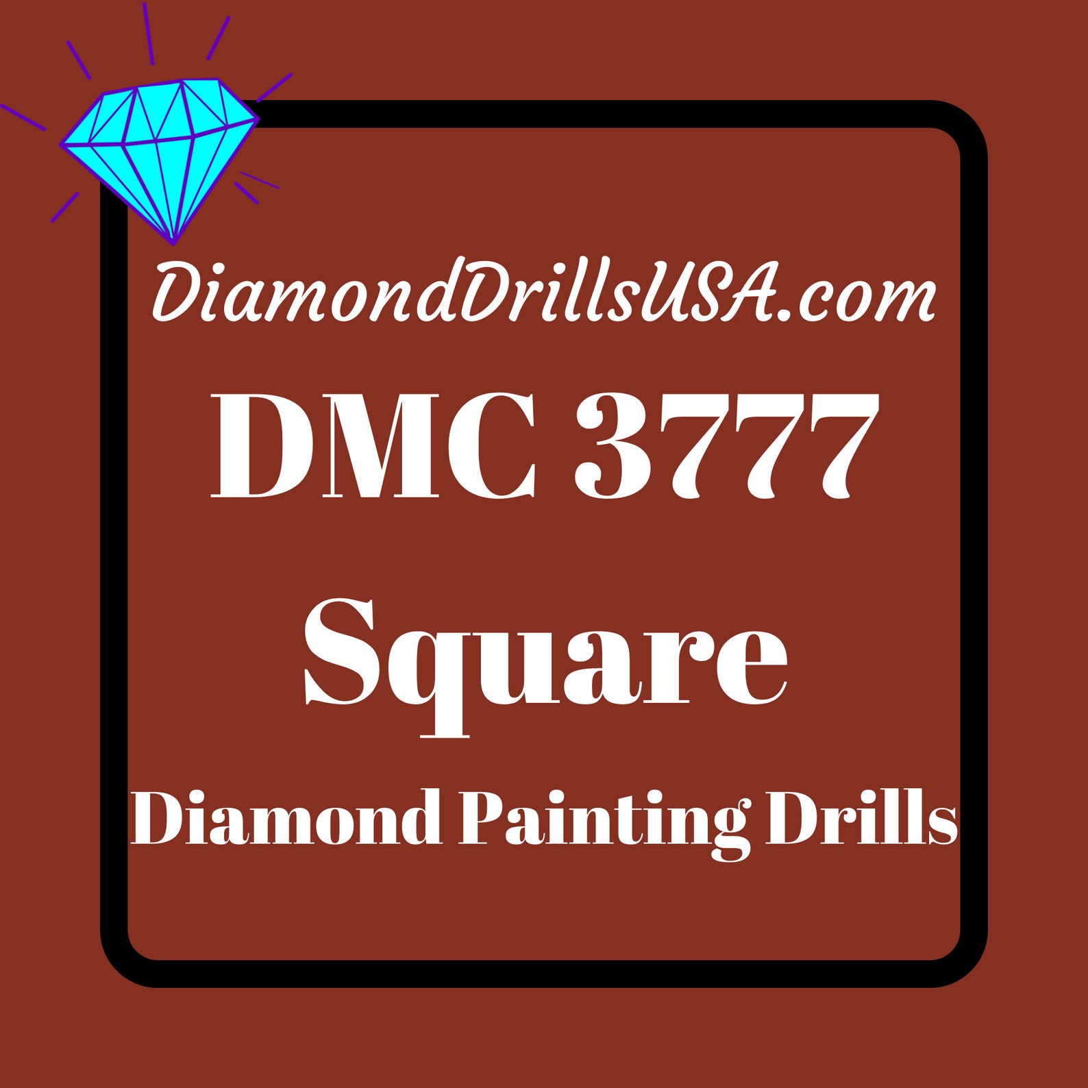 DMC 3777 SQUARE 5D Diamond Painting Drills Beads DMC 3777 Very - Etsy