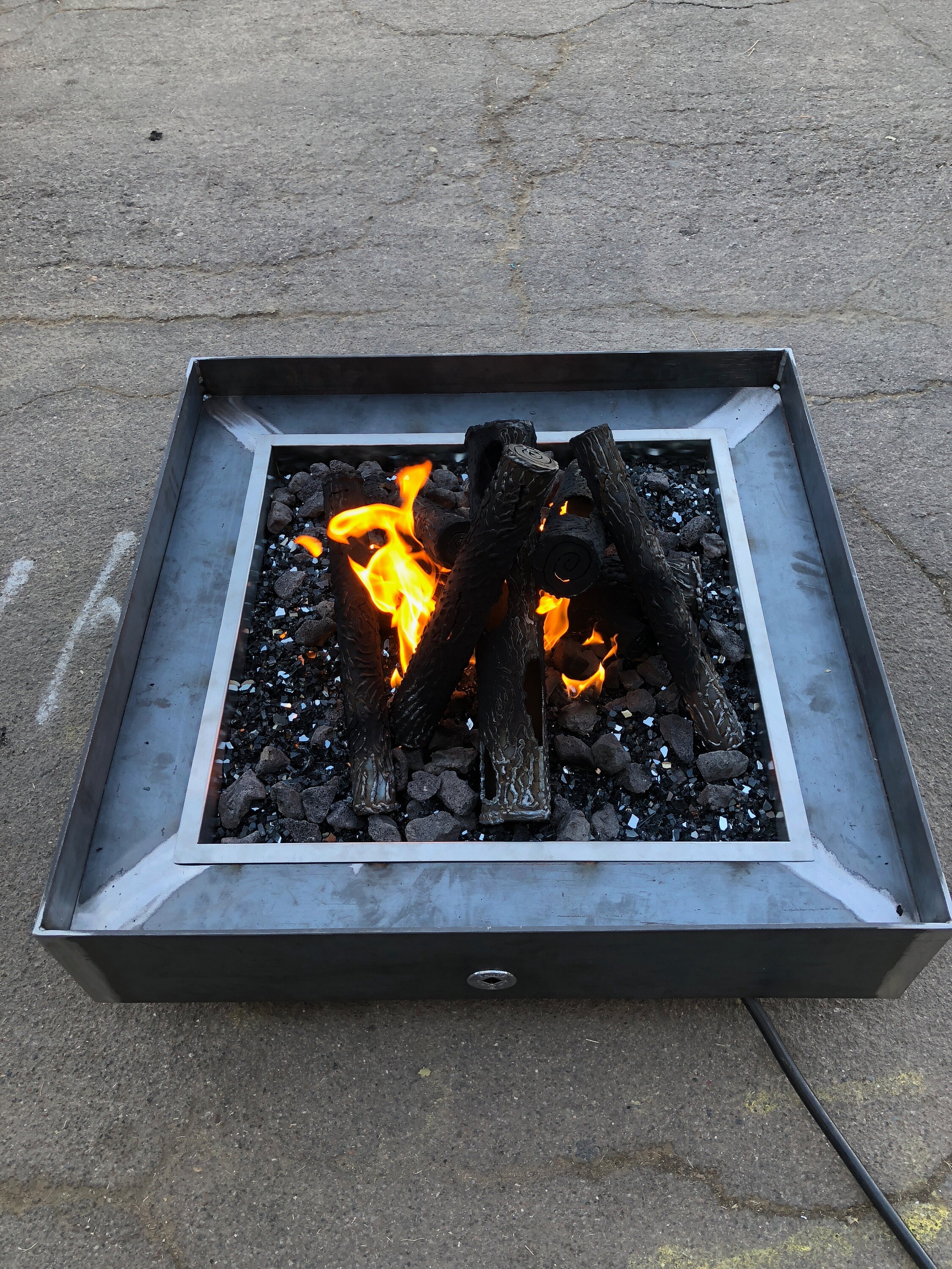 Custom Handmade Set of 7 Fireplace Steel Logs for Gas or Propane Fire ...