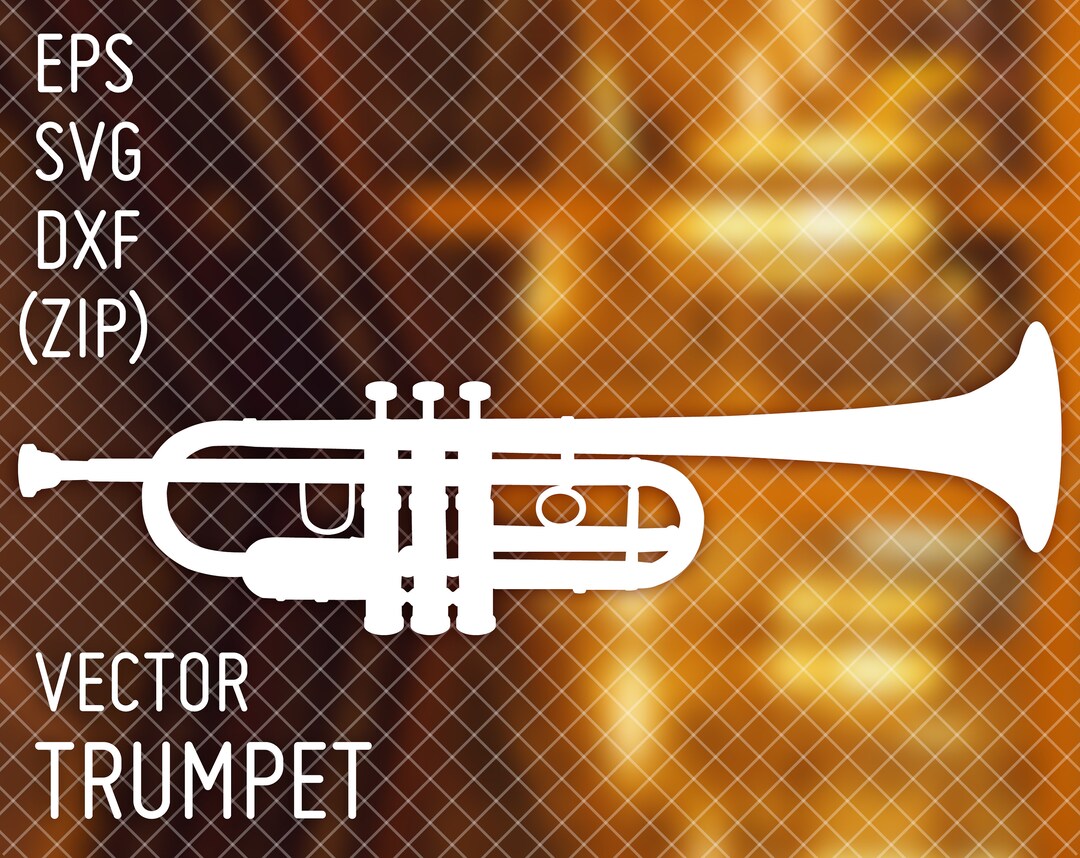 Trumpet Vector Eps Svg Dxf Instant Download - Etsy Australia