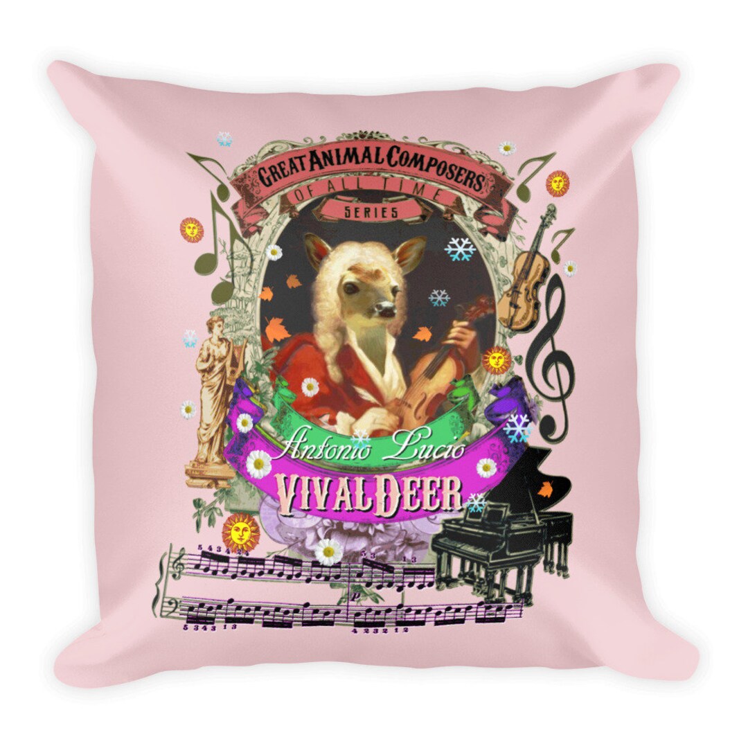 Vivaldi Classical Music Cute Deer Square Pillow - Etsy