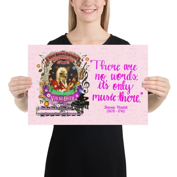 Poster Antonio Vivaldi Quote there Are No Words | Etsy