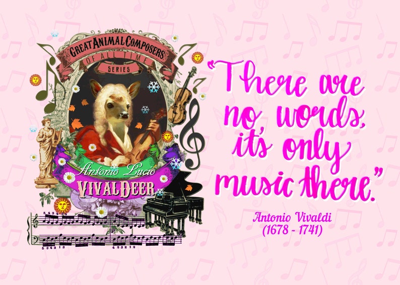 Poster Antonio Vivaldi Quote there Are No Words - Etsy