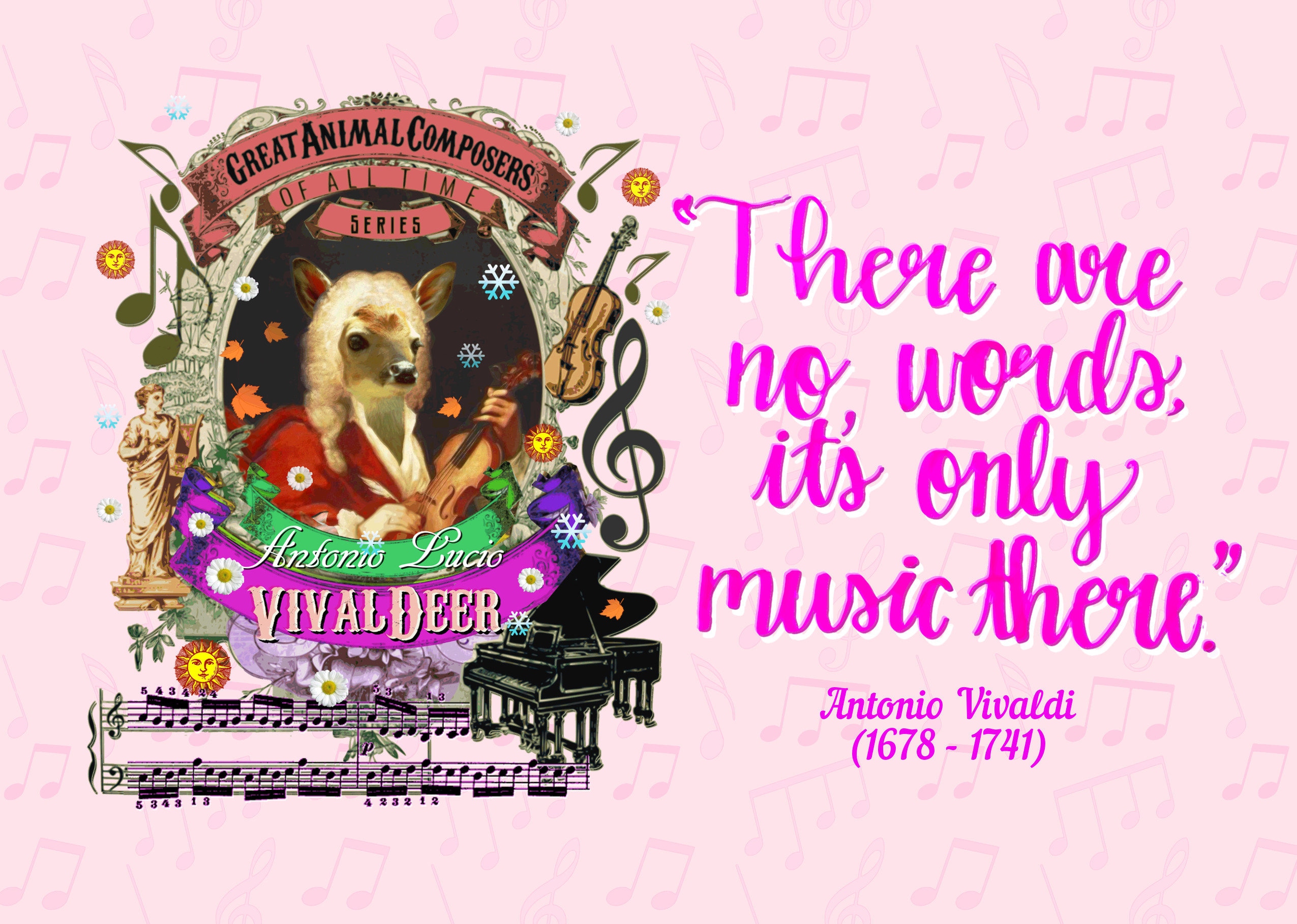 Poster Antonio Vivaldi Quote "there Are No Words, It's Only Music There ...