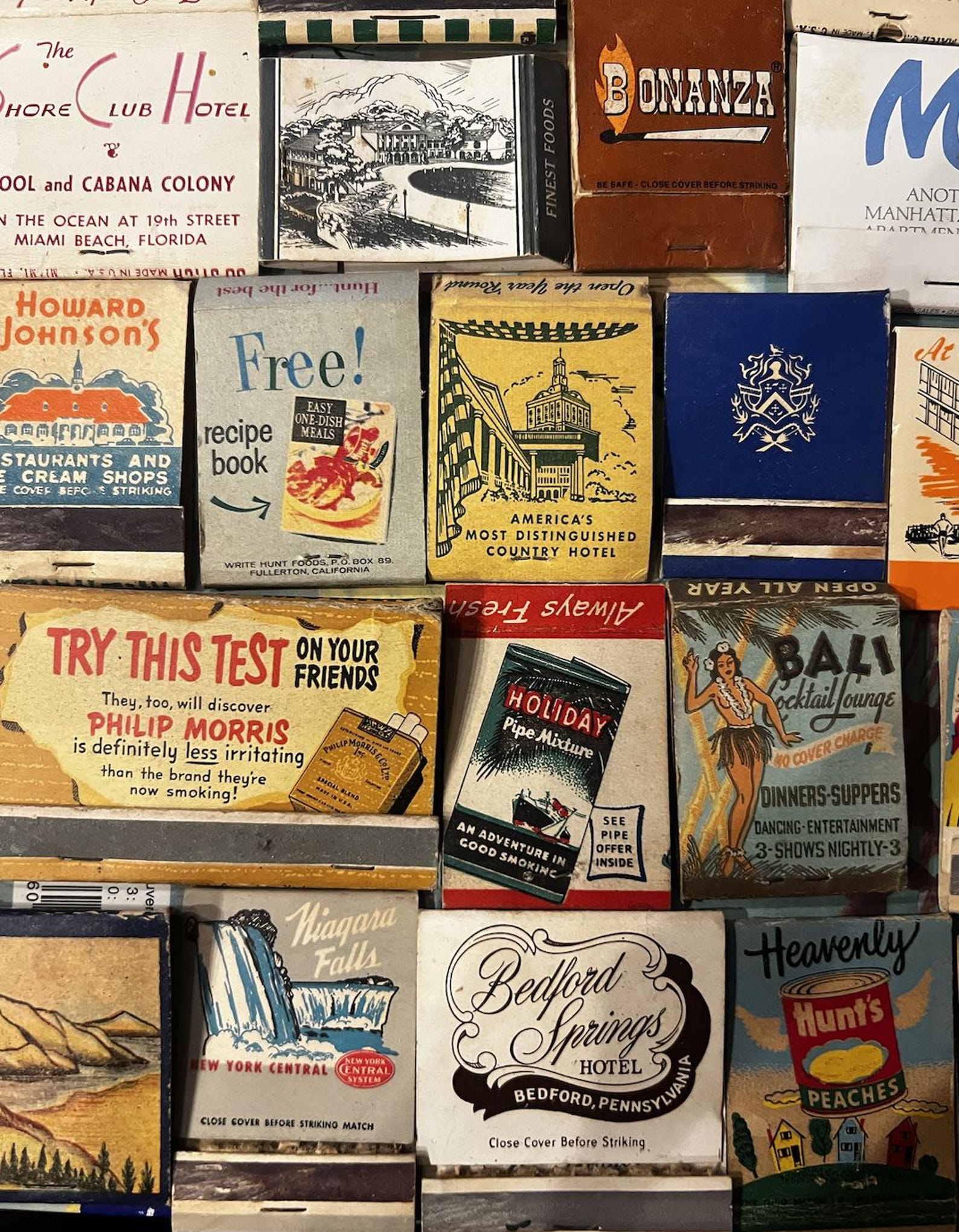 1950s-1970s Vintage Matchbooks - Lots of 5 or 10. Great for Collectors ...