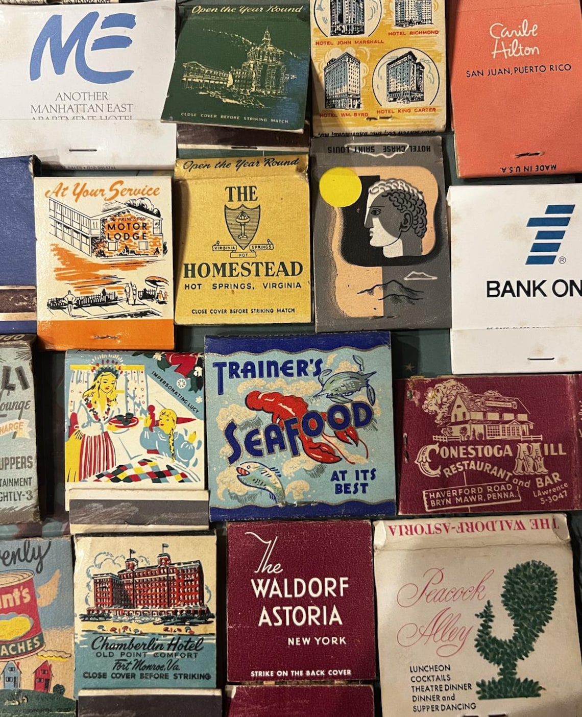 1950s-1970s Vintage Matchbooks - Lots of 5 or 10. Great for Collectors ...