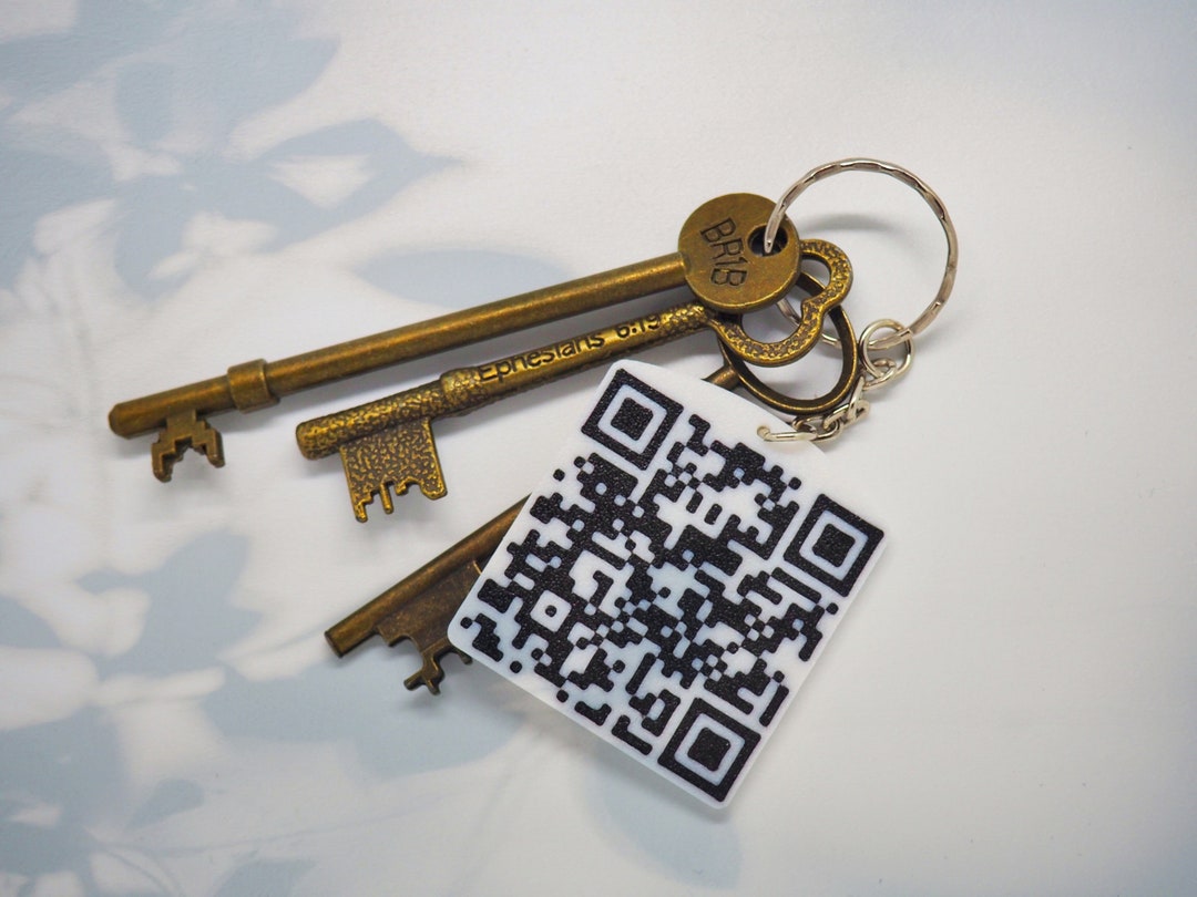 Personalized 3D Print Custom QR Code Keychain, Website QR Code ...