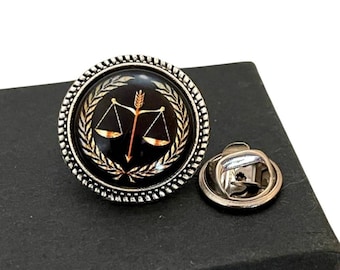 Lawyer Gifts Attorney Lapel Pin, Law Pins, Scales Lady of Justice Law ...