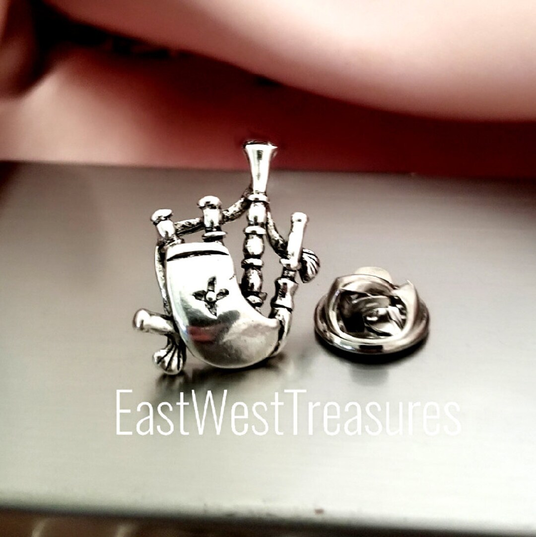 Scottish Bagpipe Bagpiper Lapel Tie Pin Brooch, Scotland Suit Tie ...
