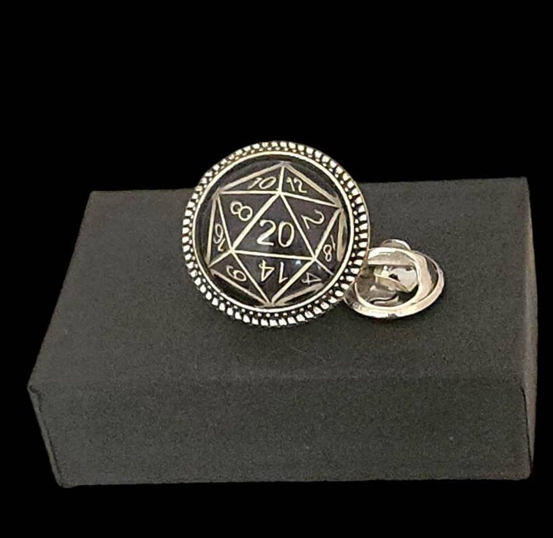 Dnd D20 Dice Lapel Tie Pin Brooch and Cufflinks for Men Women - Etsy