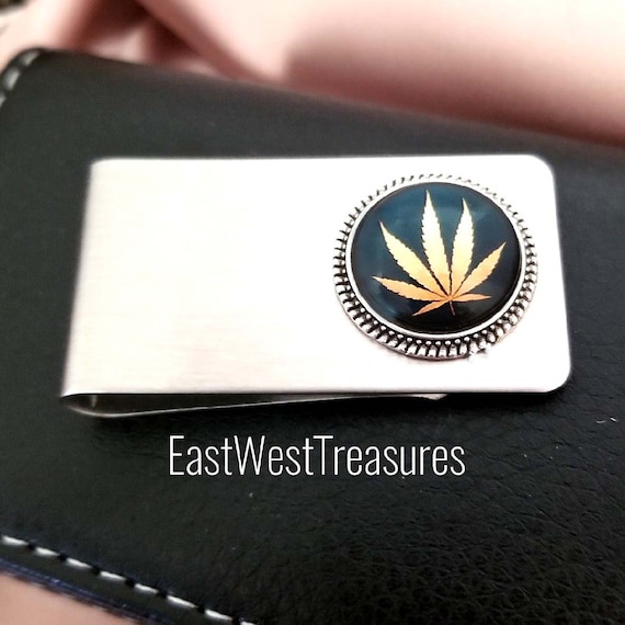 Cannabis Weed Pot Marijuana Leaf Money Clip Metal Wallet - Etsy
