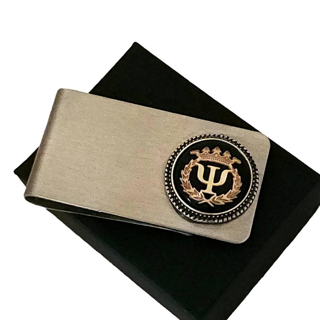 Psi Symbol Money Clip Metal Wallet, Pocket Credit Card Holder ...