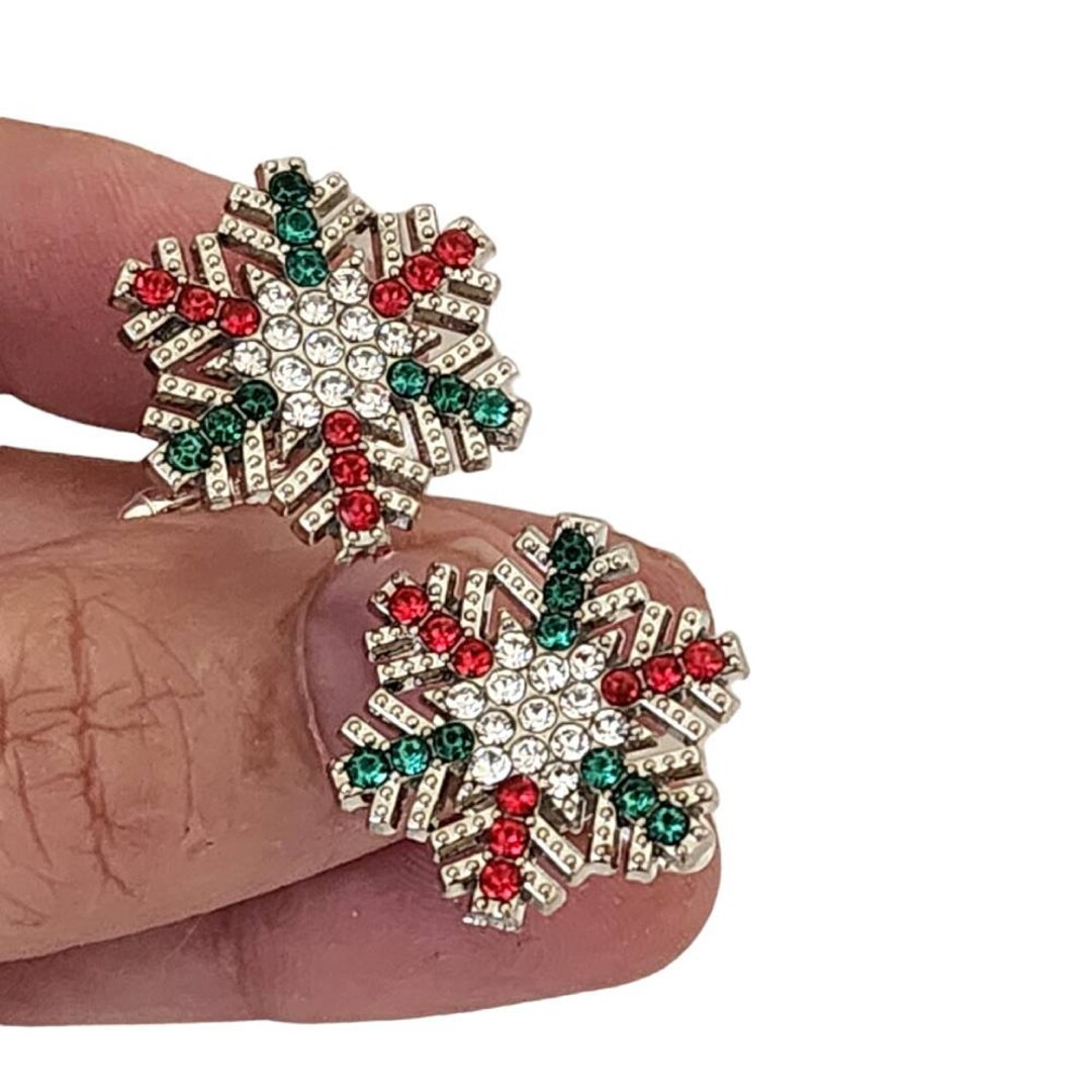 Silver Snowflake Snow Swarovski Crystal Christmas Winter Holiday ...