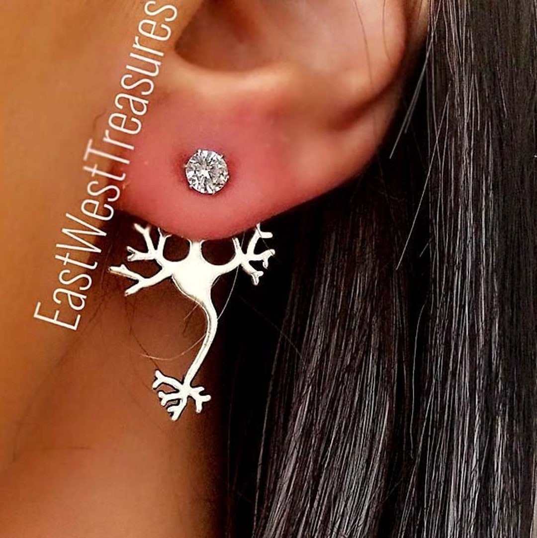 Neuron Earrings. Brain Cell Earrings, Neuroscience Psychology Science ...