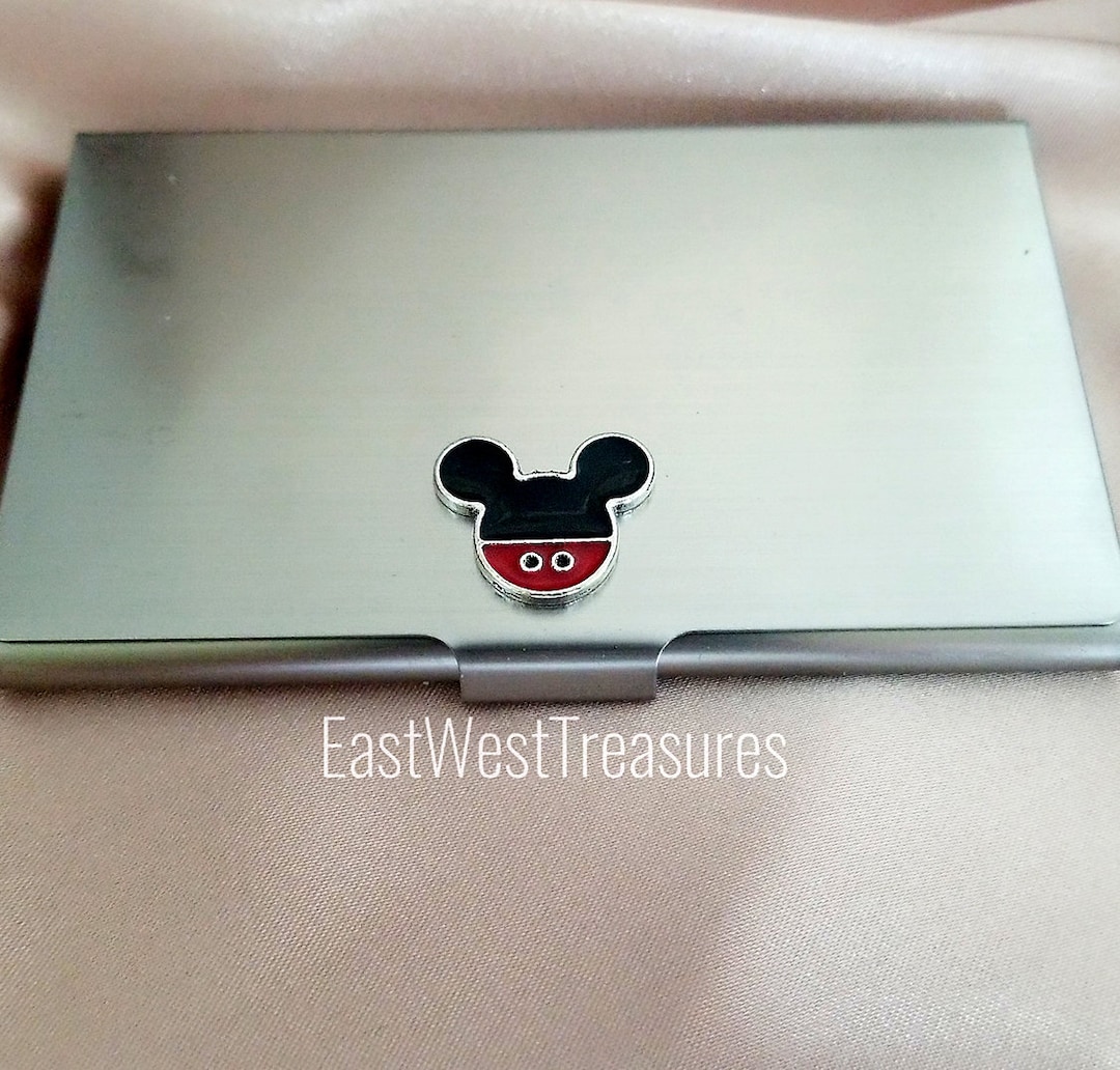 Steel Mickey Mouse Ears Business Card Holder Case-mickey Mouse ...
