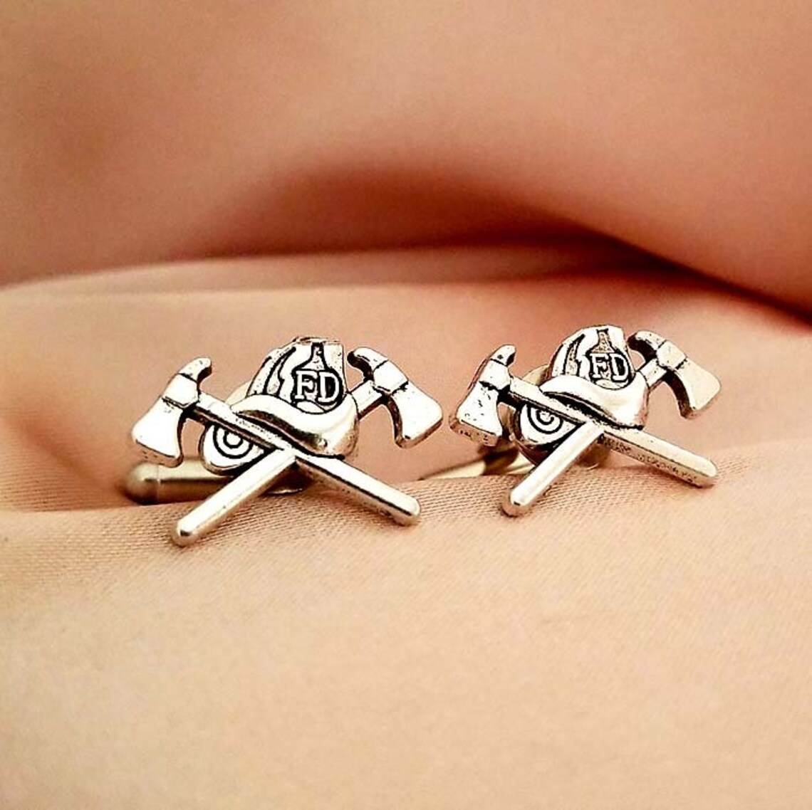 Firefighter Fireman Cufflinks Cuff Links Tie Pin firefighter - Etsy