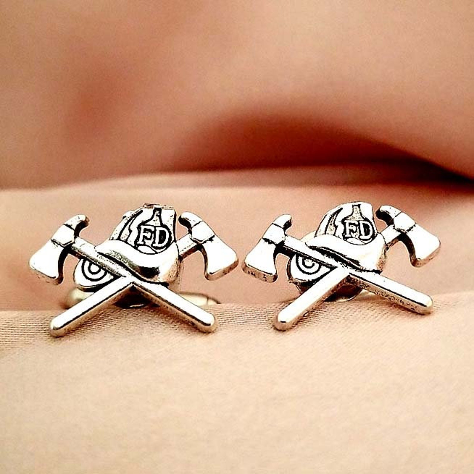 Firefighter Fireman Cufflinks Cuff Links Tie Pin firefighter - Etsy