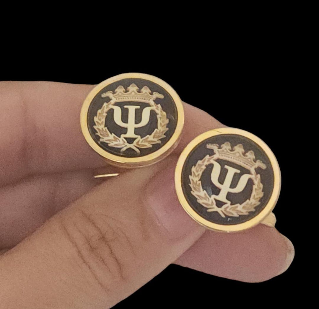 Gold Psi Symbol Cufflinks for Men Psychiatrist Psychologist Gifts for ...