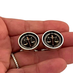 Scales of Justice Law Legal Brooch Lapel Tie Pin and Cufflinks for ...