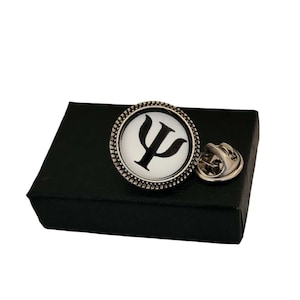Psi Symbol Lapel Tie Pin Brooch and Cufflinks Psychology Psychiatry ...