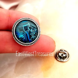 Computer Circuit Board Lapel Tie Pin Brooch-computer Programmer IT Tech ...
