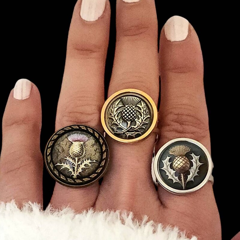 Thistle Ring - Etsy