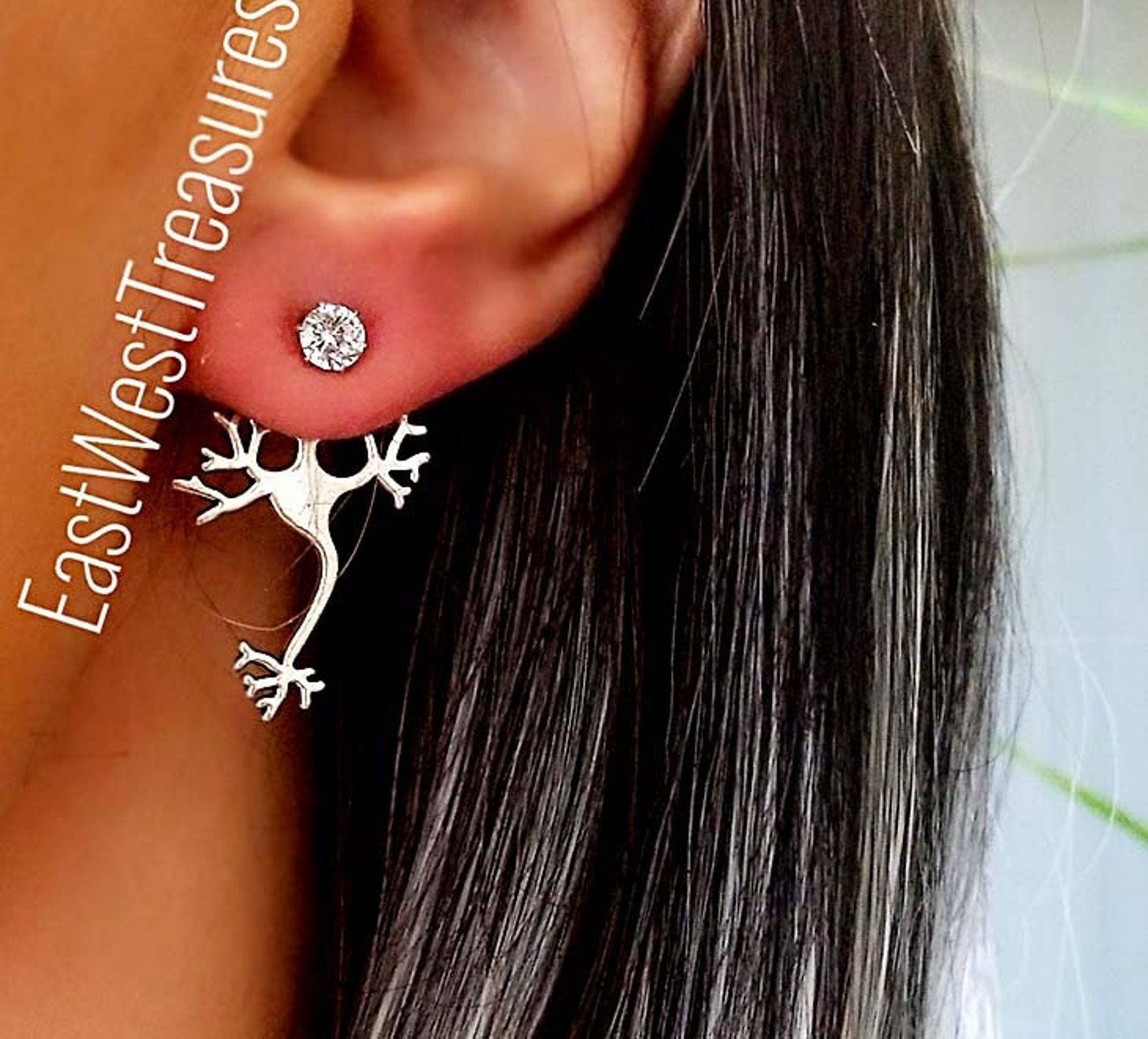 Neuron Earrings. Brain Cell Earrings, Neuroscience Psychology Science ...