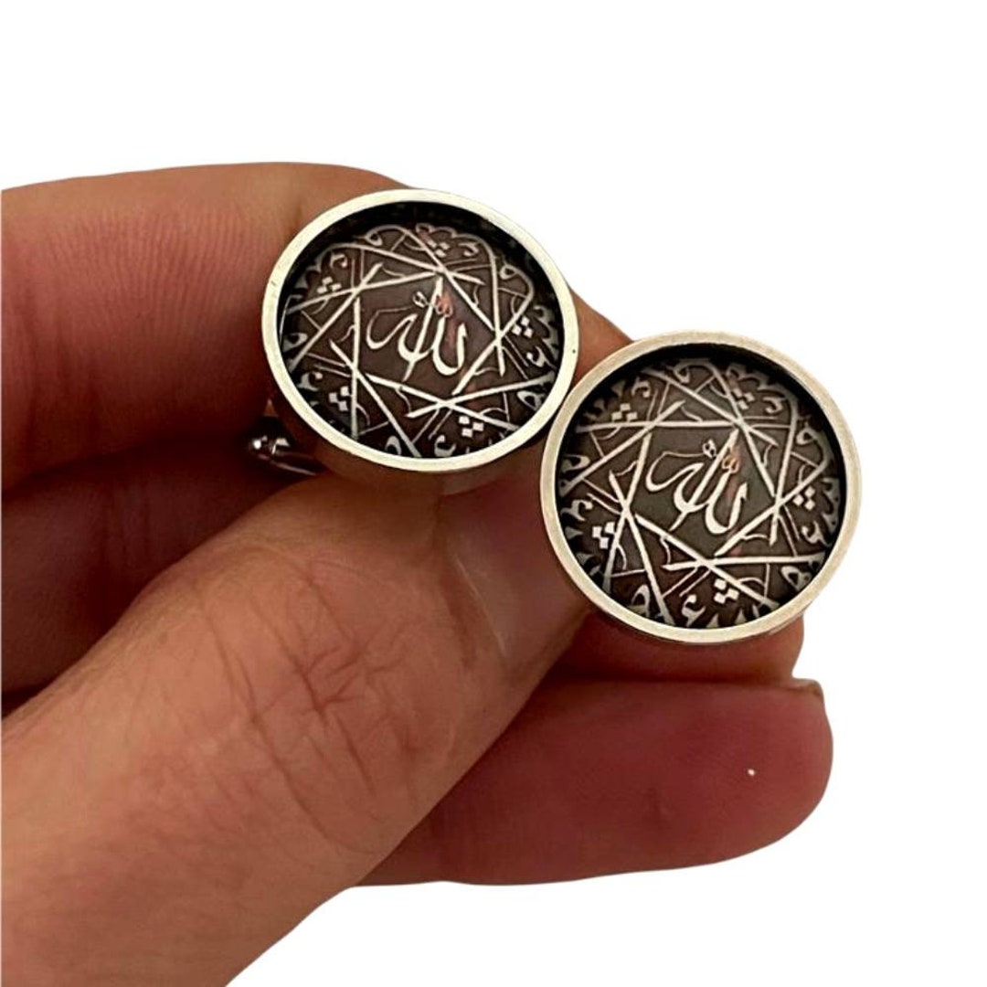 Arabic Muslim Cufflinks, Bismilah Cufflinks, Islamic Tie Pin, Brooch ...
