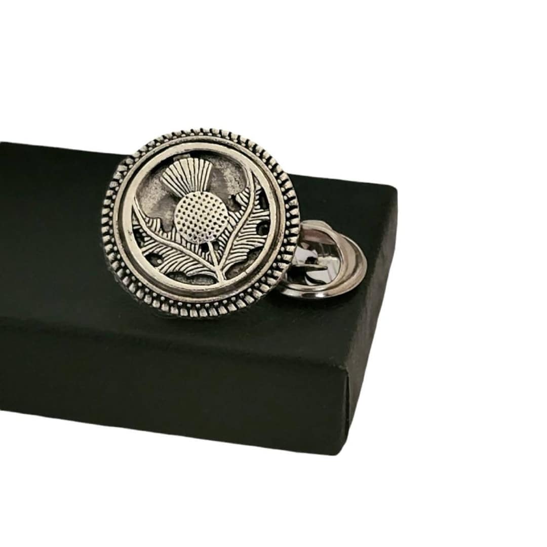 Scottish Thistle Lapel Tie Pin Silver Scottish Thistle Brooch Scottish ...