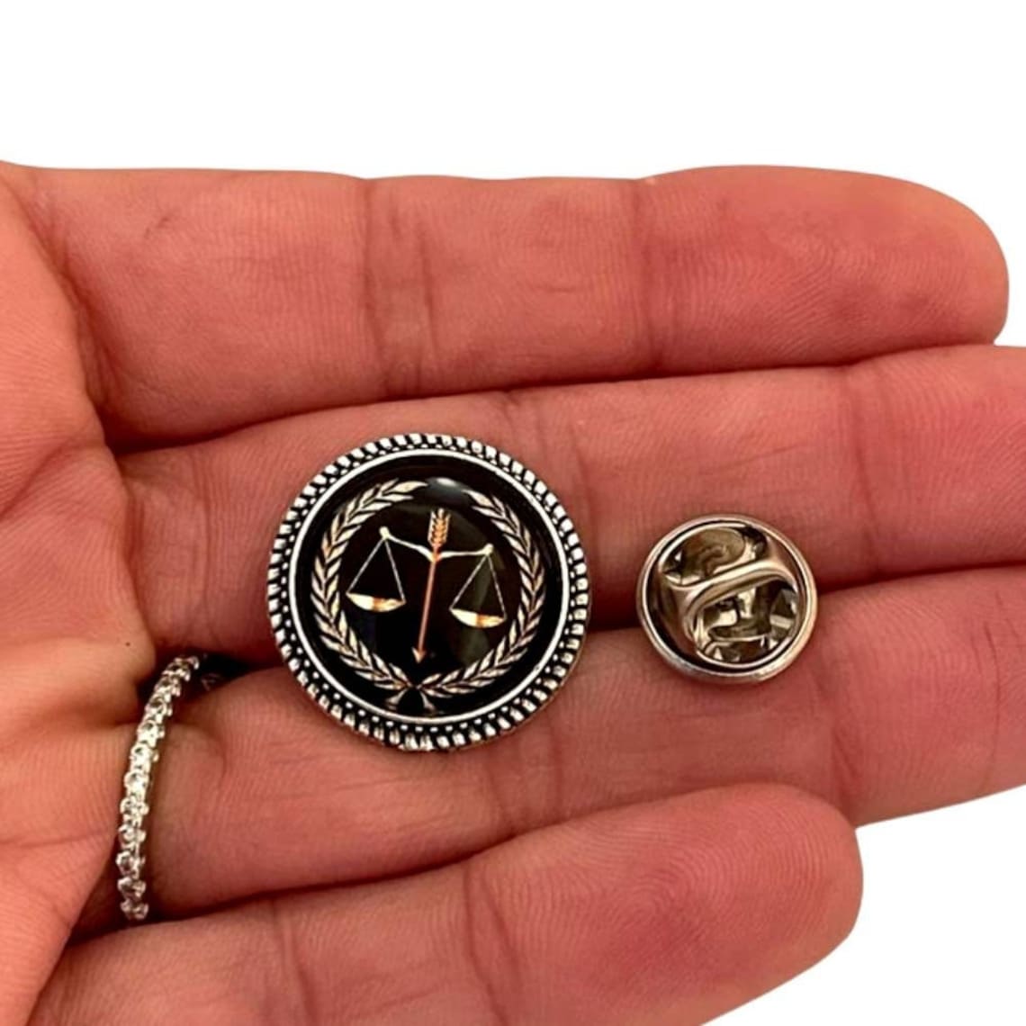 Scales of Justice Law Legal Brooch Lapel Tie Pin and Cufflinks for ...