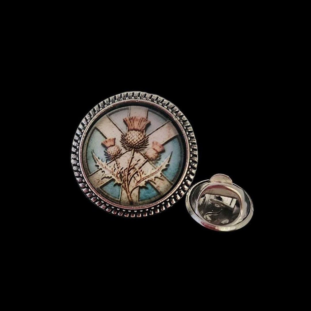 Flag of Scotland Scottish Thistle Lapel Tie Pin Brooch, Gifts for Men ...