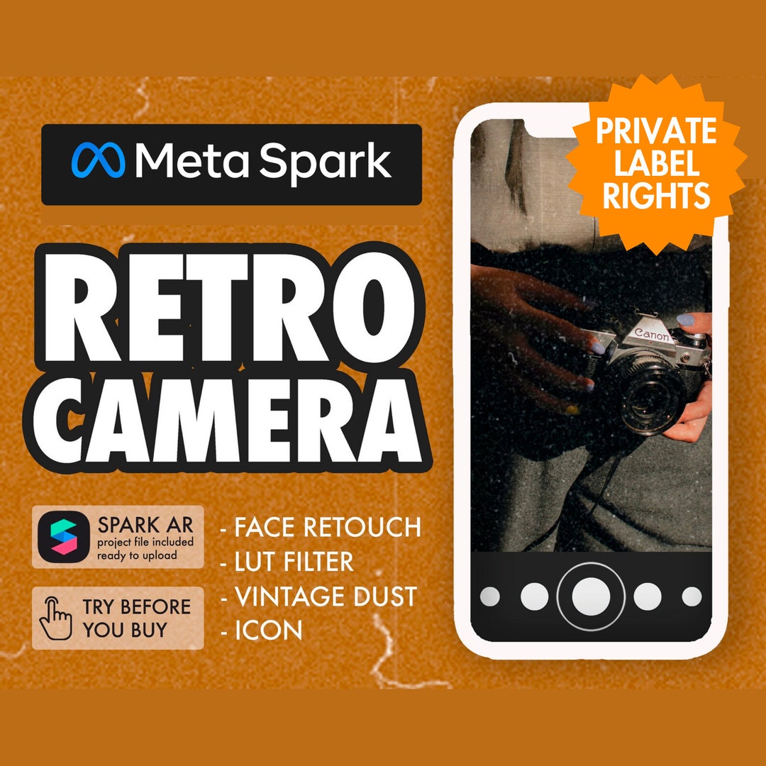 PLR Resell Instagram Story Filters Metaspark Retro Camera PLR Private ...